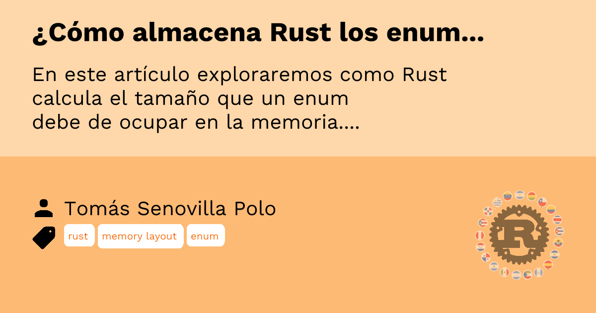 ¿Cómo almacena Rust los enum en memoria?